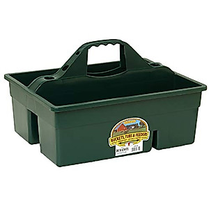 Little Giant Plastic DuraTote (Green) Durable Tote Box Organizer with Easy Grip Handle (Item No. DT6GREEN)