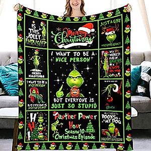 Ultra Soft Flannel Throw Blankets Christmas Party Decoration Blanket for Couch Sofa Living Room Kids Adults Gifts 60"x50"