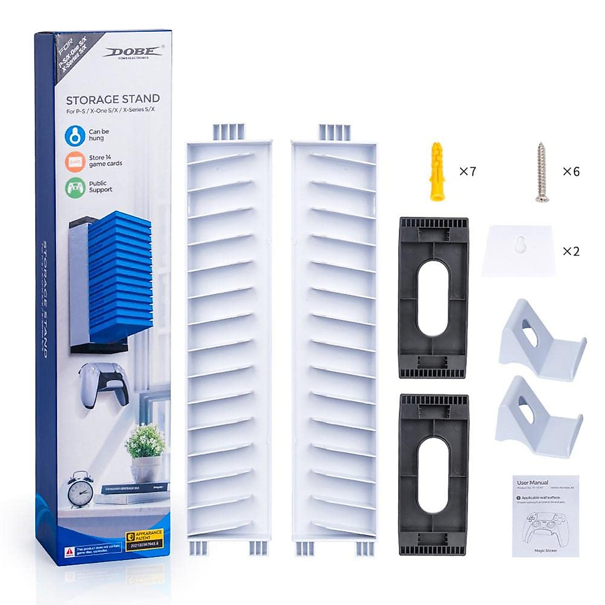 Wall Mount Holder Game Disc Box Storage Rack Holder Durable for PS5 Storage Shelf Hold Game Disk Rack Controller Organizer Stable Game Disk