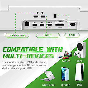 G-STORY 12.5‘’ Portable Monitor for Xbox Series S 4K Portable Gaming Monitor IPS Screen for Xbox Series S（not Included） with Two HDMI, HDR, Freesync Game Mode Travel Monitor (4K for Xbox Series S)