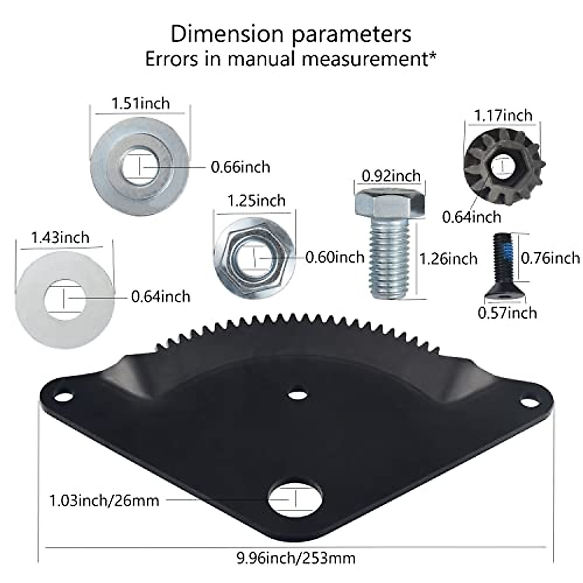 AMTHKNO 532194732 194732 Sector Plate/Steering Gear Rebuild Kit Compatible with Craftsman, AYP, Poulan Mower and Garden Tractor Replace Models 587738906 532194747