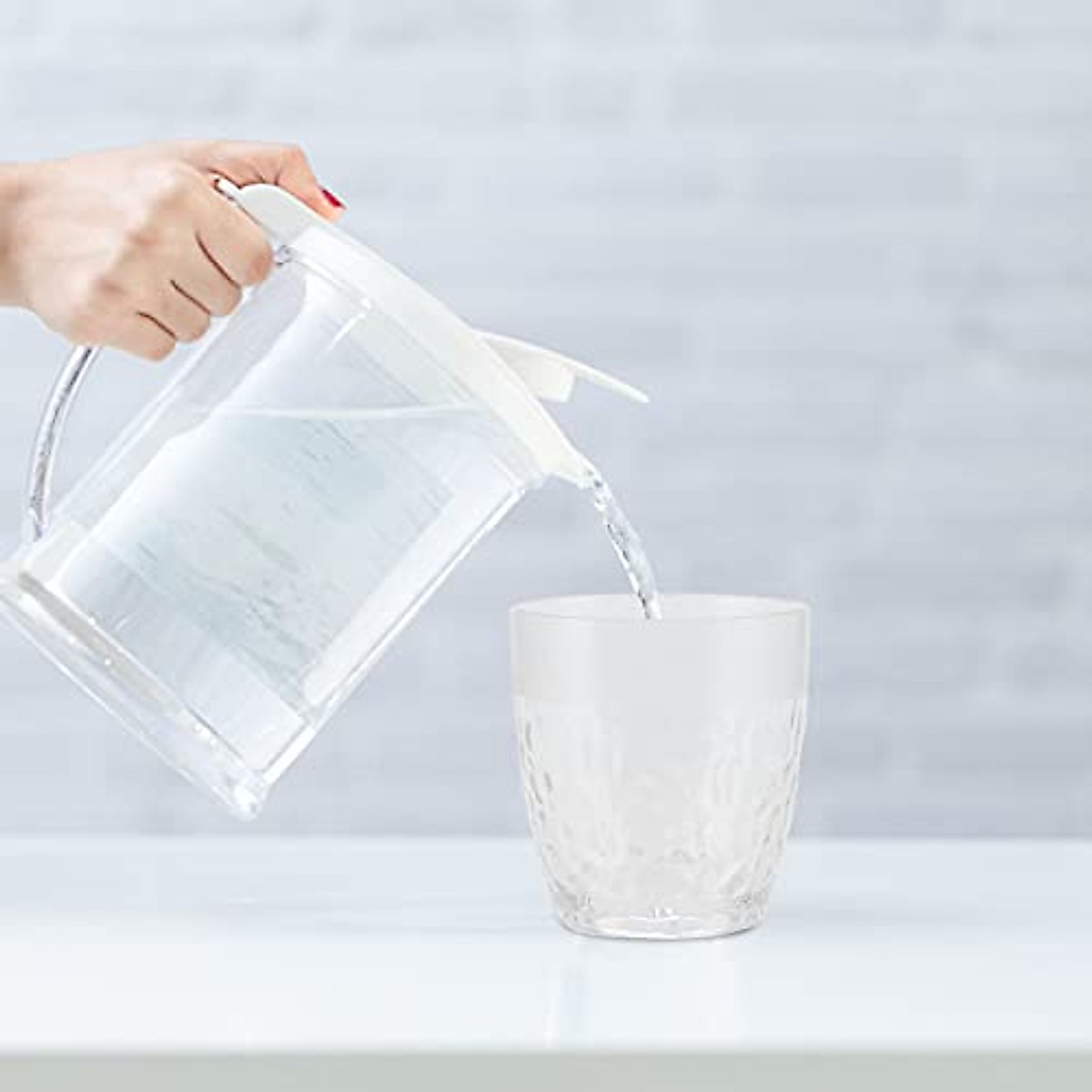 MANMAOHE 300ml Plastic Tumblers Plastic Glasses Unbreakable Plastic Cups Plastic Drinking Glasses Tumbler for Party Kitchen Home Party(Transparent)