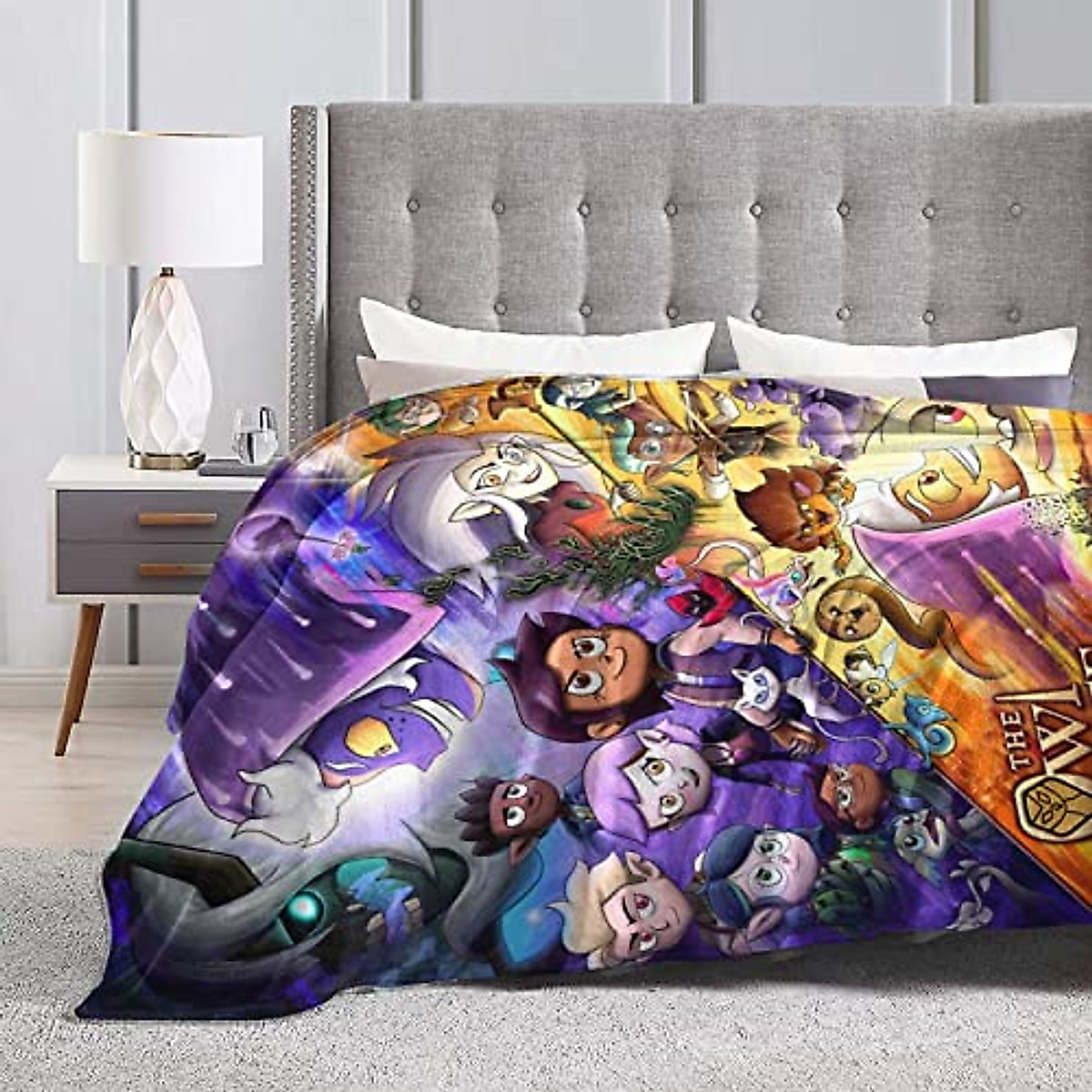 atgzfdr The Owl Anime House Blanket Throw Blankets Ultra Soft Flannel Lightweight Throws for Couch, Bed,All Seasons Use 60"x50"