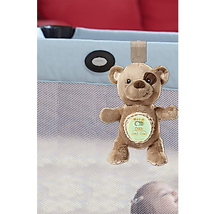 Cinch by dexbaby Plush Mini Bear - Sleep Aid Womb Sound Soother w/ Playard and Crib Attachment