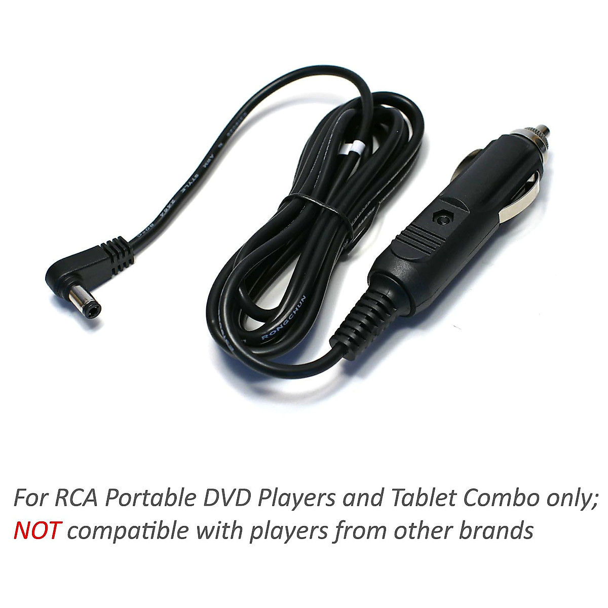 EDO Tech Car Charger for RCA Single Dual Screen Portable DVD TV Combo Player Celestron Telescopes 12V 6.5 Ft Power Supply Cord