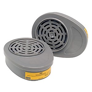 MSA 815357 Advantage Respirator Cartridge - Organic Vapor/Acid Gas (GMC: OV, CL, SD, CD, HC, HS), Quantity: 2 per Pack, Chemical and Combination Air-Purifying Respirator Cartridge