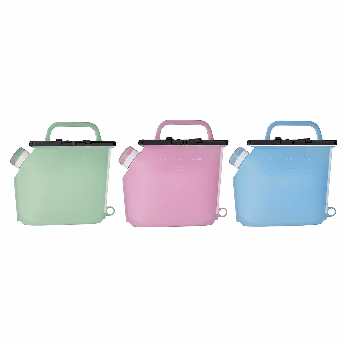 Reusable Silicone Food Storage Bag,100% BPA Free Retain Freshness Containers with Snap Fastener and Portable Hook，Sealing and High-Temperature Resistance for Grain, Fruit, Liquid