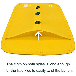 YIISUN Busy Board Early Learning Basic Life Skills Learn to Dress Boards-Button,Zip,Lace,Buckle,Tie,Snap 6 Pcs/Set