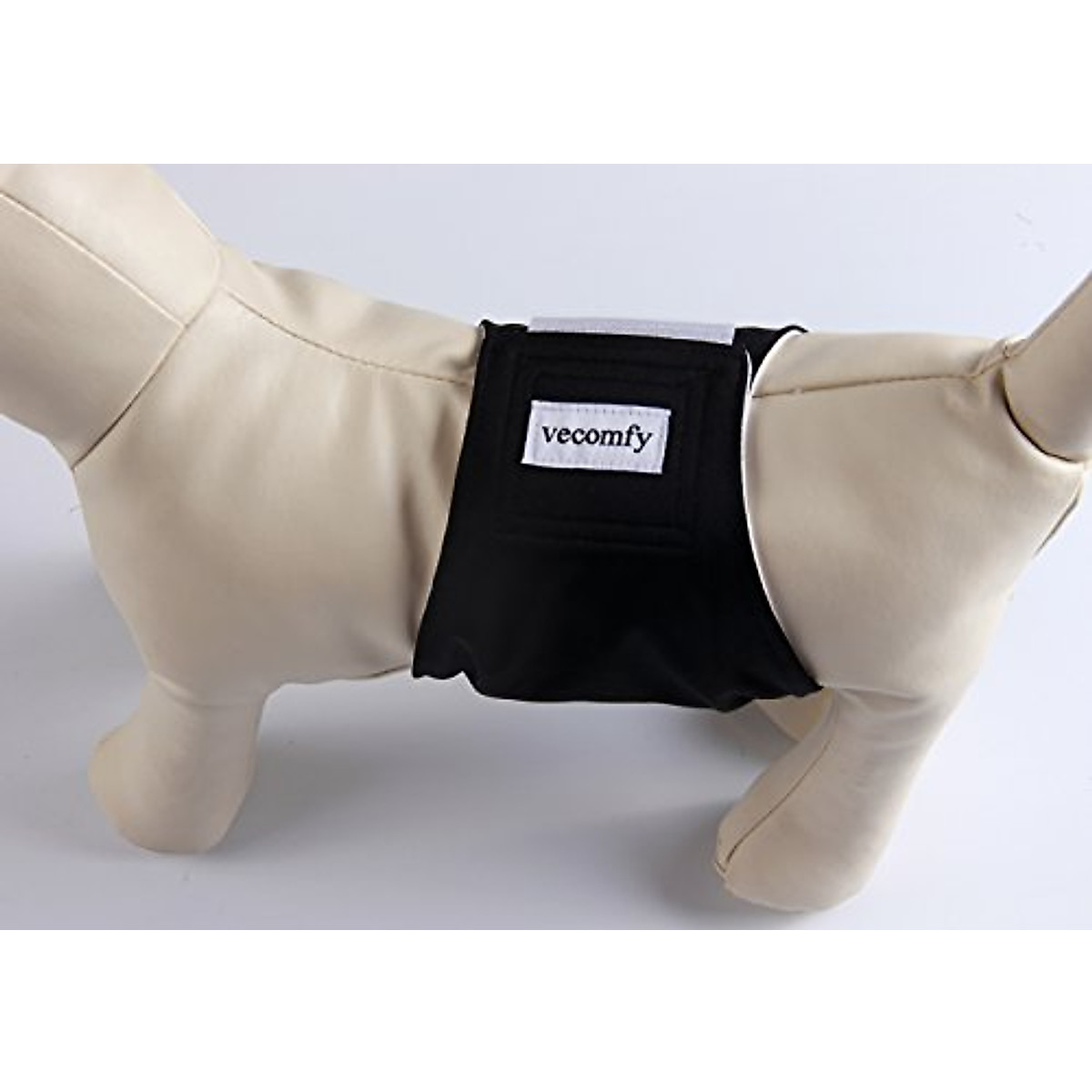 vecomfy Belly Bands for Male Dogs 5 Pack,Premium Black Mesh Lining Small Dog Belly Wrap Leakproof Washable Reusable Doggie Diapers,M