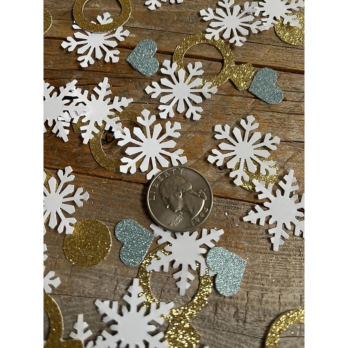 100PCS Snow In Love Bridal Shower Bachelorette Party Table Scatter,Diamond Ring And Snowflake Confetti for Winter Bridal Shower Decorations,Snow In Love Engagement Party Decor