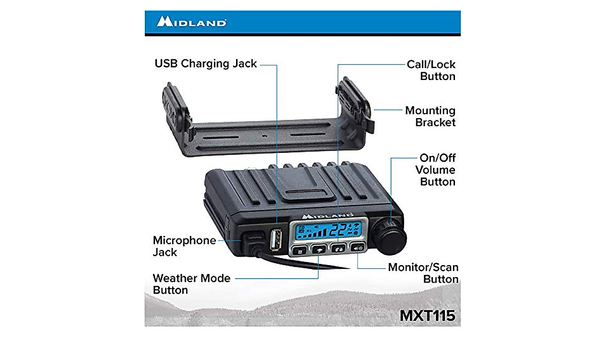 Midland Long Range Two-Way Radios: MXT115 & GXT1000 Pair