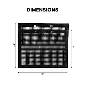 Zorestar BBQ Mesh Grill Bag-Reusable Grill Pouches 3-Pack Large Non-Sticking Grilling Pouches for Outdoor: Heat-Resistant, Nonstick, Dishwasher Safe Grilling Accessories for Cooking, Barbecue, Smoker