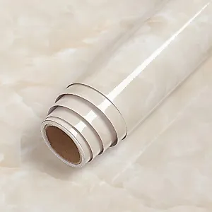 LaCheery Beige Marble Contact Paper for Countertops Waterproof Marble Look Countertop Peel and Stick Contact Paper Marble Wallpaper Peel and Stick Heat Resistant Kitchen Cabinets Counter Top 15.8"x80"