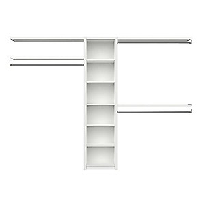 ClosetMaid 6105340 SpaceCreations 44" - 115" Wood Closet Organizer Kit, Classic White