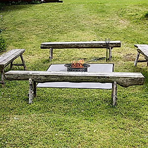 Deck Protector for Fire Pit 39" Square Fireproof Grill Mat Under Firepit Mats for Grass Patio Deck Floor Protector Fire Proof Rug for Fireplaces Outdoor Barbeque Ember Mat Heat Resistant