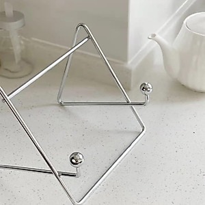 ARFUKA Metal Kitchen Cookbook Stand, Recipe Book Holder, Tablet Holder, Cookery Book Easel, Magazine Holder for Kitchen Counter and Table Silver