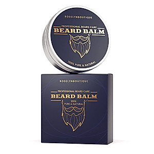 Beard Balm for Men Leave-in Conditioner Strengthen & Soften Beard with Pure Natural & Organic Ingredients - Sandal Wood Scent (2oz Beard Balm)