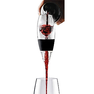 Vinturi Red Wine Aerator Includes Base Enhanced Flavors with Smoother Finish, Black