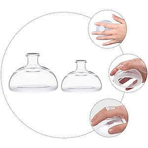 EXCEART 2pcs Mom Palm Cup Pressure Drum Massage Chest Percussion Cup Silicone Sputum Remover Infant Phlegm Sputum Cup Baby Suckling Milk for Baby Toddler Elderly (Transparent)