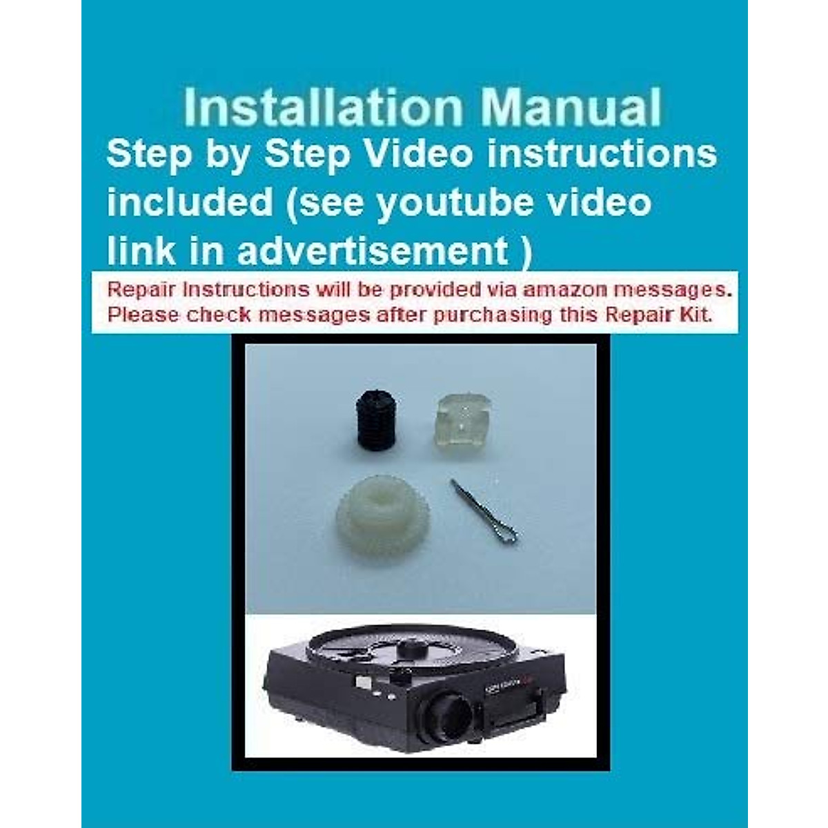 Repair Kit for Kodak Carousel Slide Projector with Focus Motor - Does Not Advancing