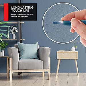 Touch Up Paint Pens, 5 Pack Refillable Paint Pens, Fillable Paint Pens for Touch Up on Walls, Furniture, and Kitchen Cabinet, Paint Touch Up Pen with Syringes for Home Paint, Touch Up Paint Pen Kit