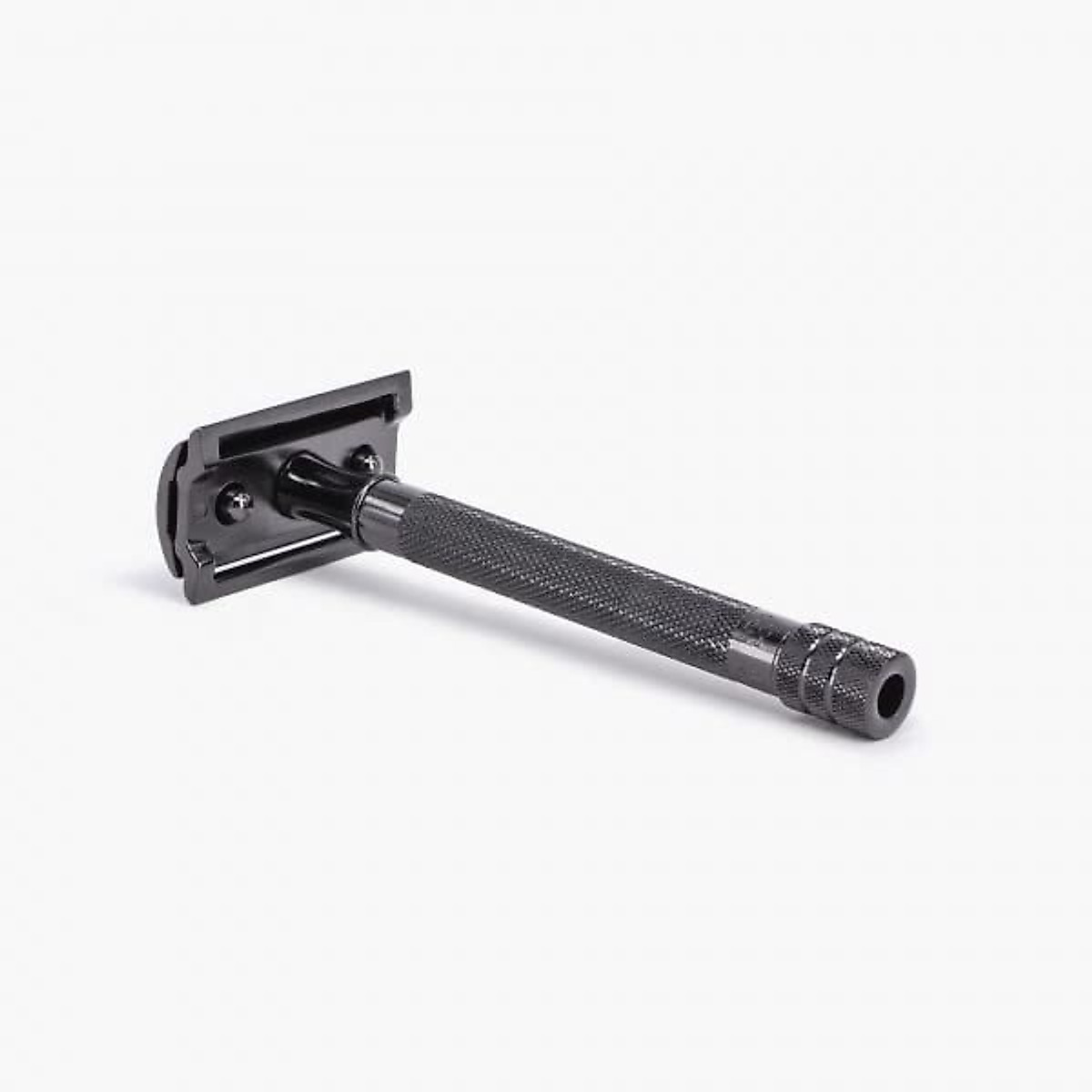 Merkur Double Edge Safety Razor, Straight Cut, Extra Long Handle, Black PVD Coated, 1 ct.