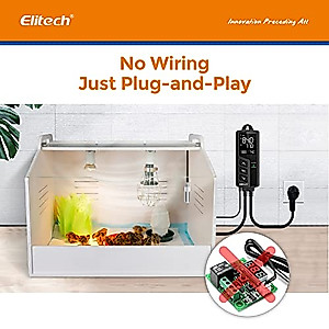 Elitech Temperature and Humidity Controller STC-1000WiFi Pro TH T&H Cooling Heating Switch On-Off Thermostat for Heat Pad Reptile Aquarium Homebrew Freezer -40~230°F Pre-Wired Outlets 110V 1100W 10A