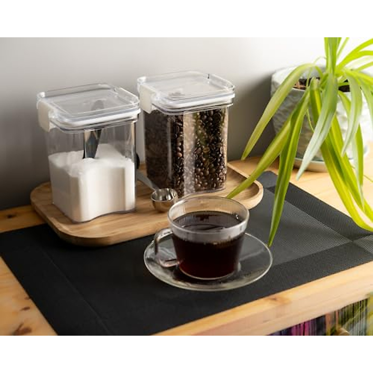 Indestructible Storage Tritan Modular Plastic Containers, 6-Piece (1.1 Qt/1.0L/4.2 Cups) - BPA Free, Airtight, Pantry Organization, Kitchen Storage, Lifetime Promise, Microwave Safe, Dishwasher Safe