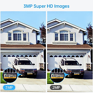 [3MP HD,Audio] SMONET WiFi Security Camera System,2TB Hard Drive,8CH Home Surveillance NVR Kit,4 Packs Outdoor Indoor IP Cameras Set,IP66 Waterproof,Free Phone APP,Night Vision,24/7 Video Recording