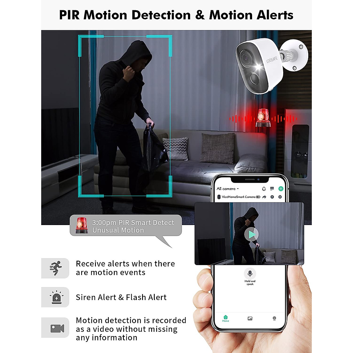 Security Cameras Wireless Outdoor for Home Surveillance, 1080P Spotlight Camera Color Night Vision, PIR Motion Detection, Lifetime Free Cloud Storage