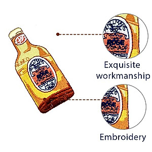 Obokata Embroidered Iron On Patches, Whisky Applique Patch, Japanese Badge Sew On Emblem DIY Accessories for Vest Jackets, Clothing, Hats, Backbags & Jeans.