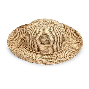 Wallaroo Hat Company – Women’s Catalina Sun Hat – Wide Brim Natural Fiber and Adjustable Sizing for Medium Crown Sizes – Chic Hat for Garden Parties, Beach Getaways and Outdoor Events (Natural)