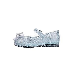 mini melissa Sweet Love + Disney Princess Mary Jane Flats for Babies, Elsa, 7