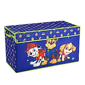 Idea Nuova Nickelodeon Paw Patrol Chase, Marshall and Skye Collapsible Children’s Storage Trunk, Durable with Lid