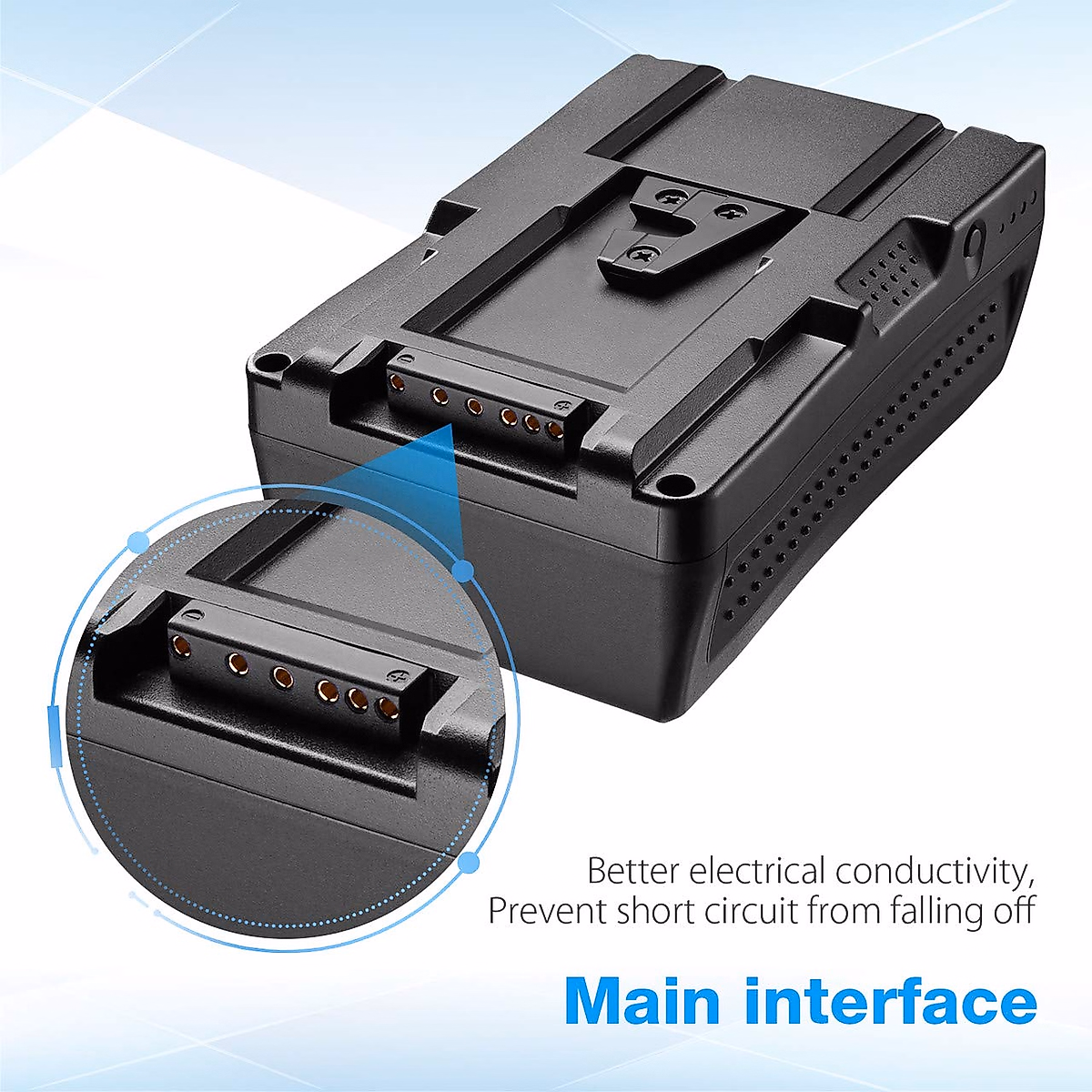 Powerextra V Mount V-Lock Battery 190Wh 13400mAh Compatible with Sony Video Camera Camcorder Broadcast LED Light Replacement Brick for DSLR