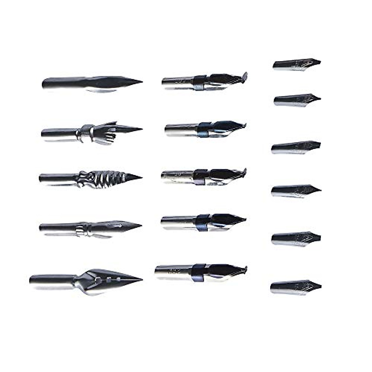 AIVN Calligraphy Pen - Antique Feather Quill with 17 nibs - Writing Case with Black Ink