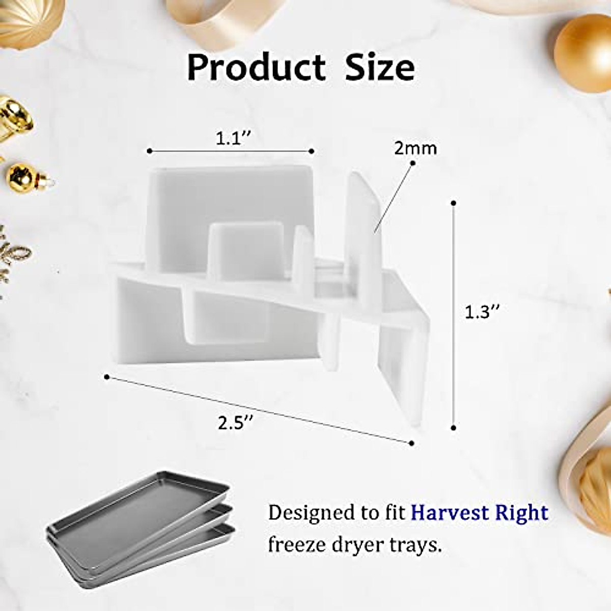 12 PCS Tray Stackers for Harvest Right Freeze Dryer Trays, Freeze Dryer Accessories Compatible with Harvest Right Trays, White