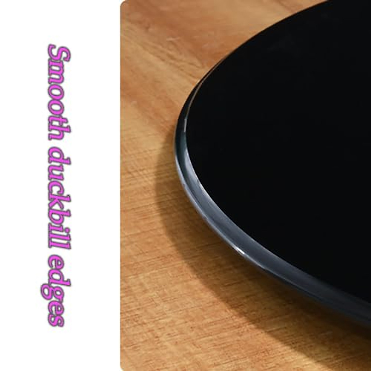MAGILL 40in Lazy Susan Turntable Black Dining Table Serving Tray for Kitchen，8mm Thick Tempered Glass Rotating Tray，360° Swivel, Large Tabletop Swivel Plate (Color : Black, Size : 80cm/32in)