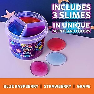 Elmer’s Gue Premade Slime Bucket, Space Adventure Theme, Includes 3 Lb. Bucket with 3 Types of Slime and 3 Sets of Add-ins