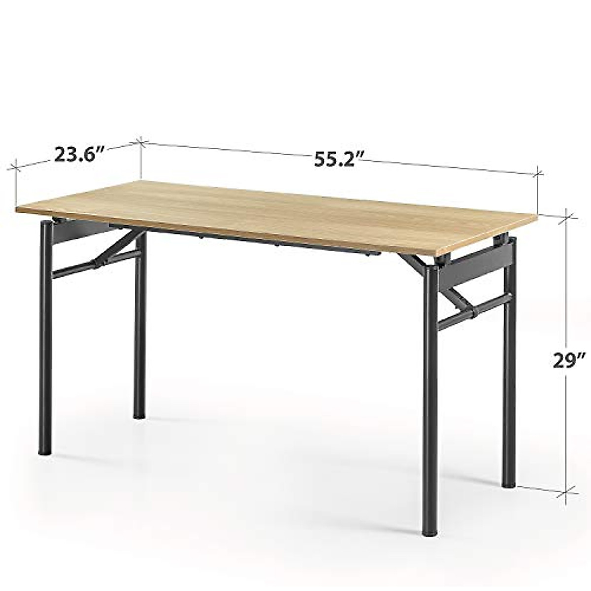 Zinus Mare Folding Desk 55 Inch Computer Workstation Table