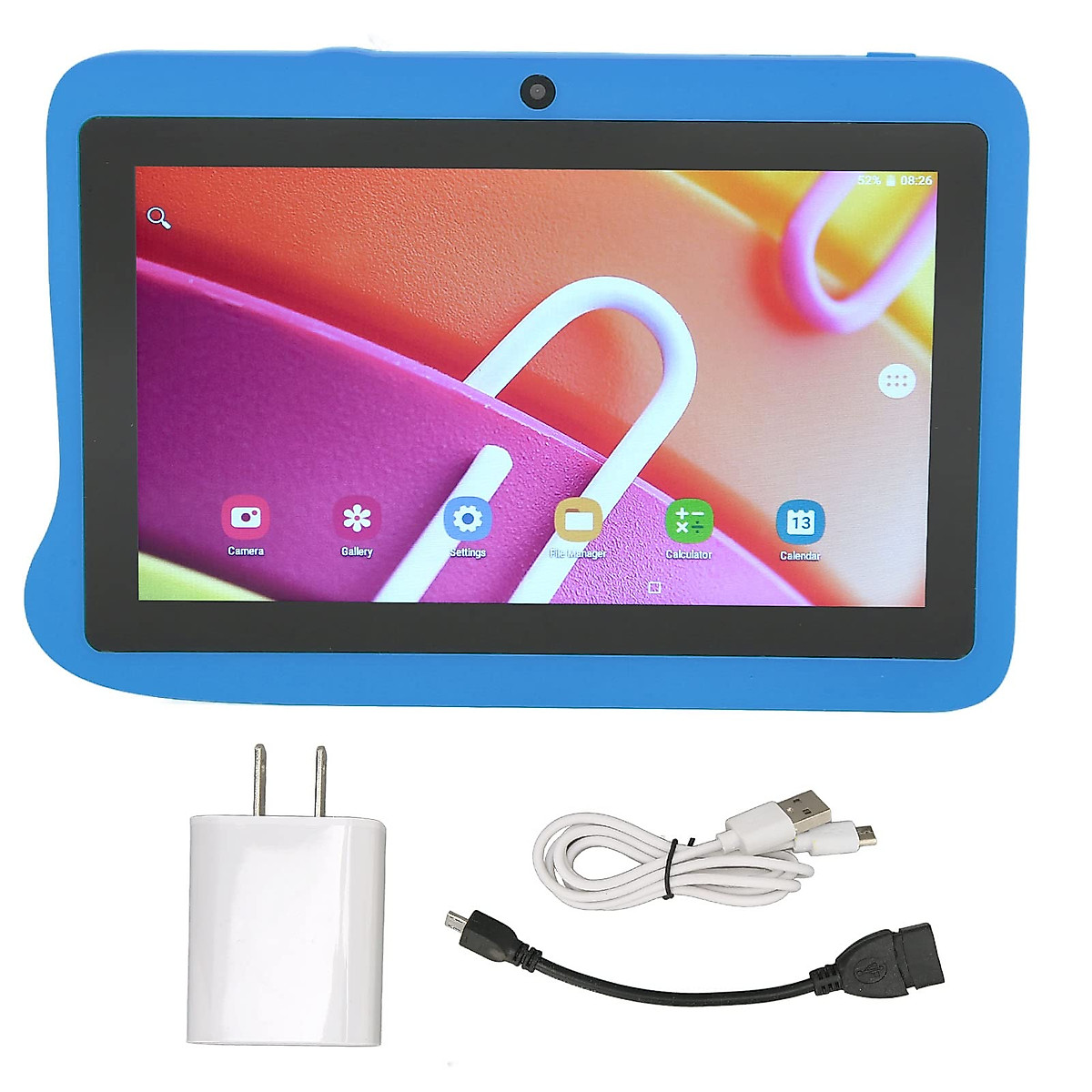 7 Inch Kids Tablet, 2.4G 5G Dual Screen Wifi and 5.0 Bluetooth Connection, 4GB RAM and 32GB Memory, 5000mAh Capacity, 6 to 10 Small Endurance Time for Kids Reading Taking Photos Video Music(Blue)