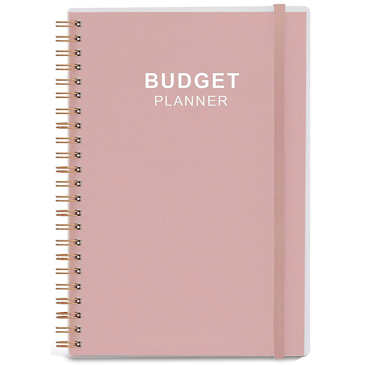 Budget Planner - Monthly Finance Organizer with Expense Tracker Notebook to Manage Your Money Effectively, Undated Finance Planner/Account Book, Start Anytime, 1 Year Use, A5, Rose