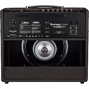 Fender Mustang GTX100 Guitar Amp and 7 Button Footswitch, 100 Watts, with 2-Year Warranty Integrated Looper, Bluetooth Audio Streaming for Play Along, 24.5Dx21.05Wx13.05H Inches, Black