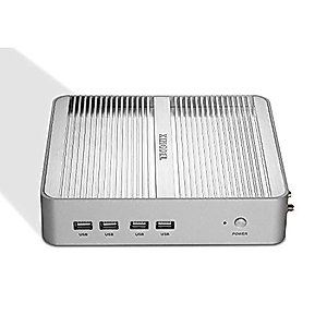 KINGDEL Fanless Mini PC, Powerful Mini Desktop Computer, Intel i5 8th Gen. 4 Cores CPU, 16GB DDR4 RAM, 250GB SSD, 4096x2304, HD Port, LAN, VGA, 4xUSB 3.0, W-11 Pro