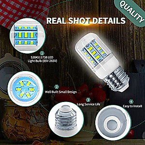 5304511738 LED Refrigerator Light Bulb (3.5W White) Replace PS12364857 AP6278388 4584444 KEI D34L Refrigerator Bulb Compatible With Frigidaire Kenmore Refrigerator