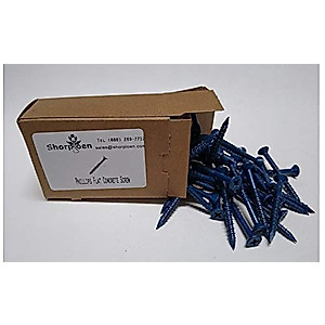 Shorpioen 20-Pack 1/4 x 3 1/4 Phillips Flat Concrete Screw * Drill Bit NOT Included * Blue Perma Seal BC-1452CNPF