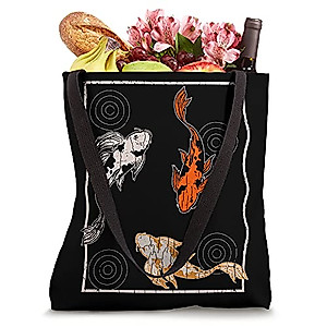 Three Japanese Koi Carp Fish Fun Cool Fishing Lover Graphic Tote Bag