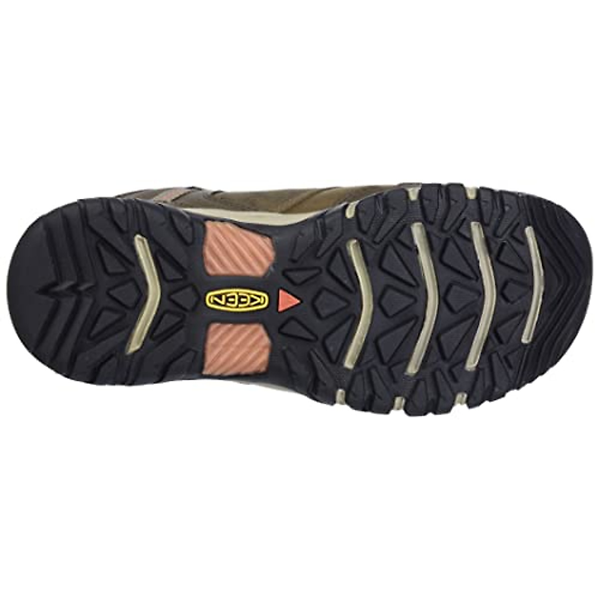 KEEN Women's-Ridge Flex Mid Height Waterproof Hiking Boots, Timberwolf/Brick Dust, 9