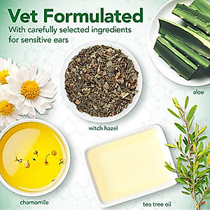 Vet's Best Dog Ear Cleaner Kit | Multi-Symptom Ear Relief | Wash & Dry Treatment | Alcohol-Free 4 Fl Oz (Pack of 2)