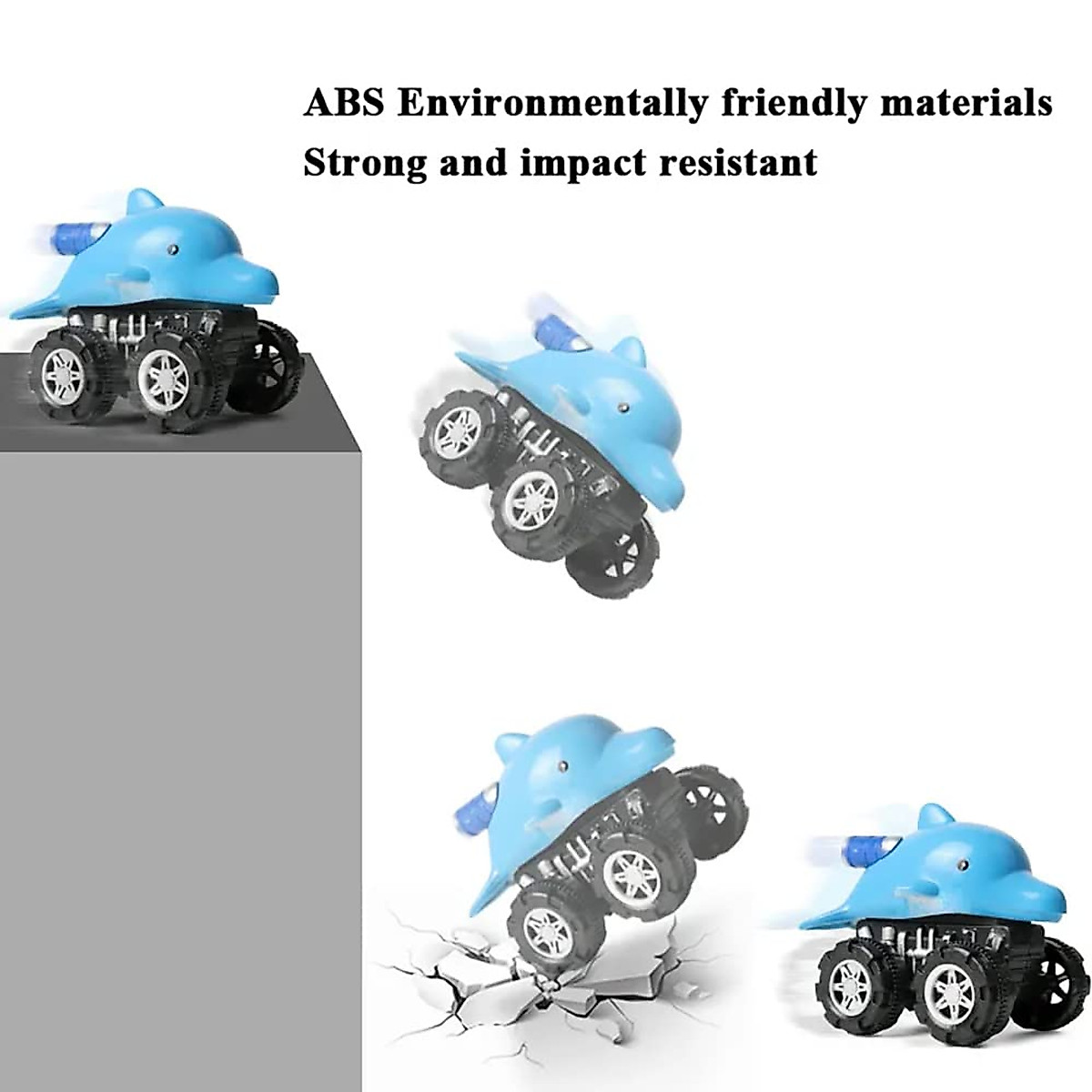 Liberty Imports 12 Pack Monster Truck Pull Back Cars, Large Animal Toy Pullback Vehicles Party Favors Play Set for Kids, Boys, Toddlers